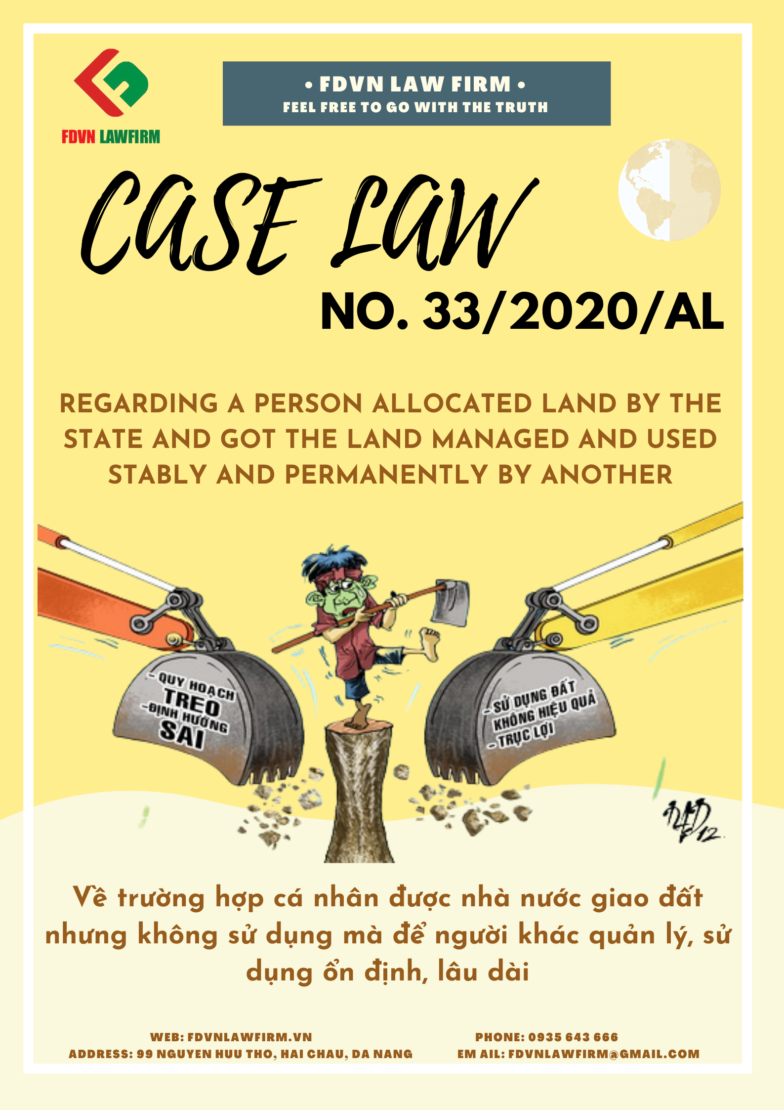 CASE LAW NO.33/2020/AL REGARDING A PERSON ALLOCATED LAND BY THE STATE ...