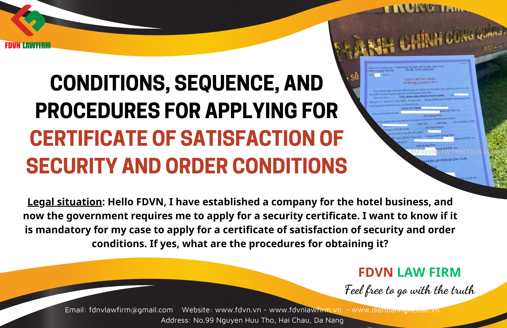 Conditions, sequence, and procedures for applying for Certificate of ...